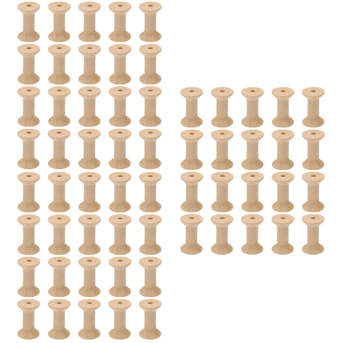 Raindrops 300 PCS Unfinished Wooden Thread Spools Natural Wood Empty ...