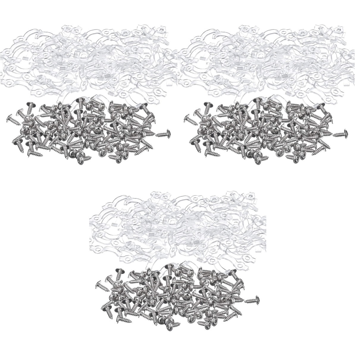 Raindrops 300 Pcs Transparent Bar Light Mounting Brackets Attachment ...