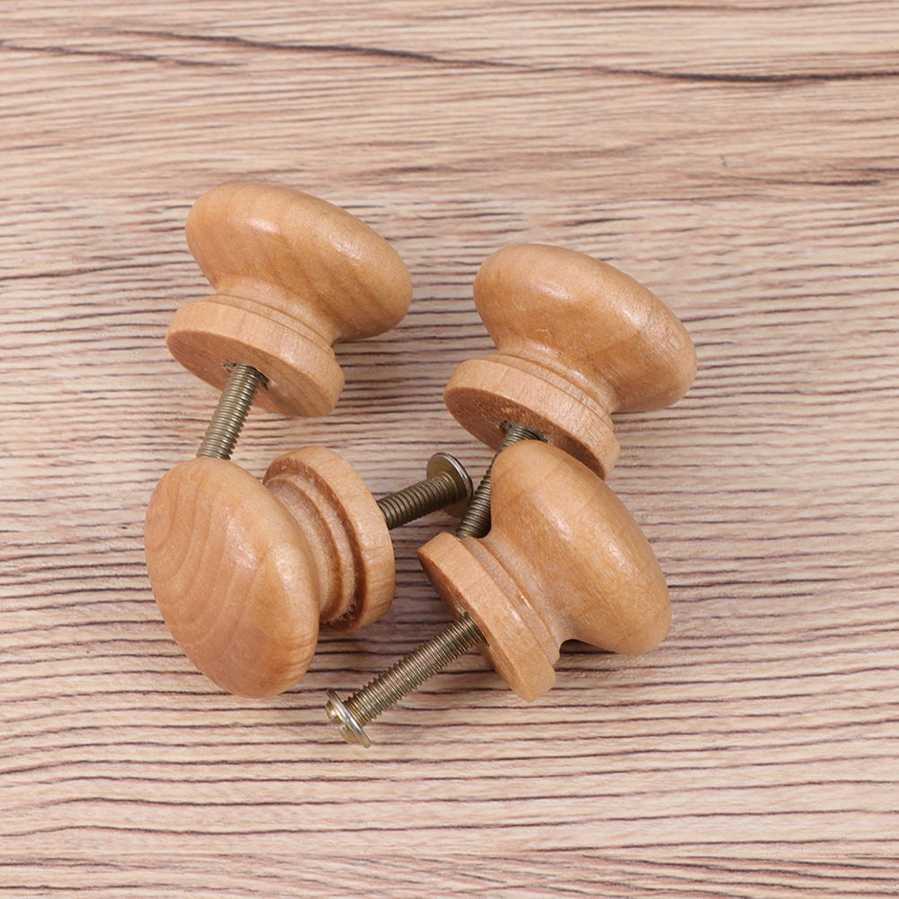 Raindrops 30PCS Round Wooden Handle Furniture Drawer Pulls for Antique ...