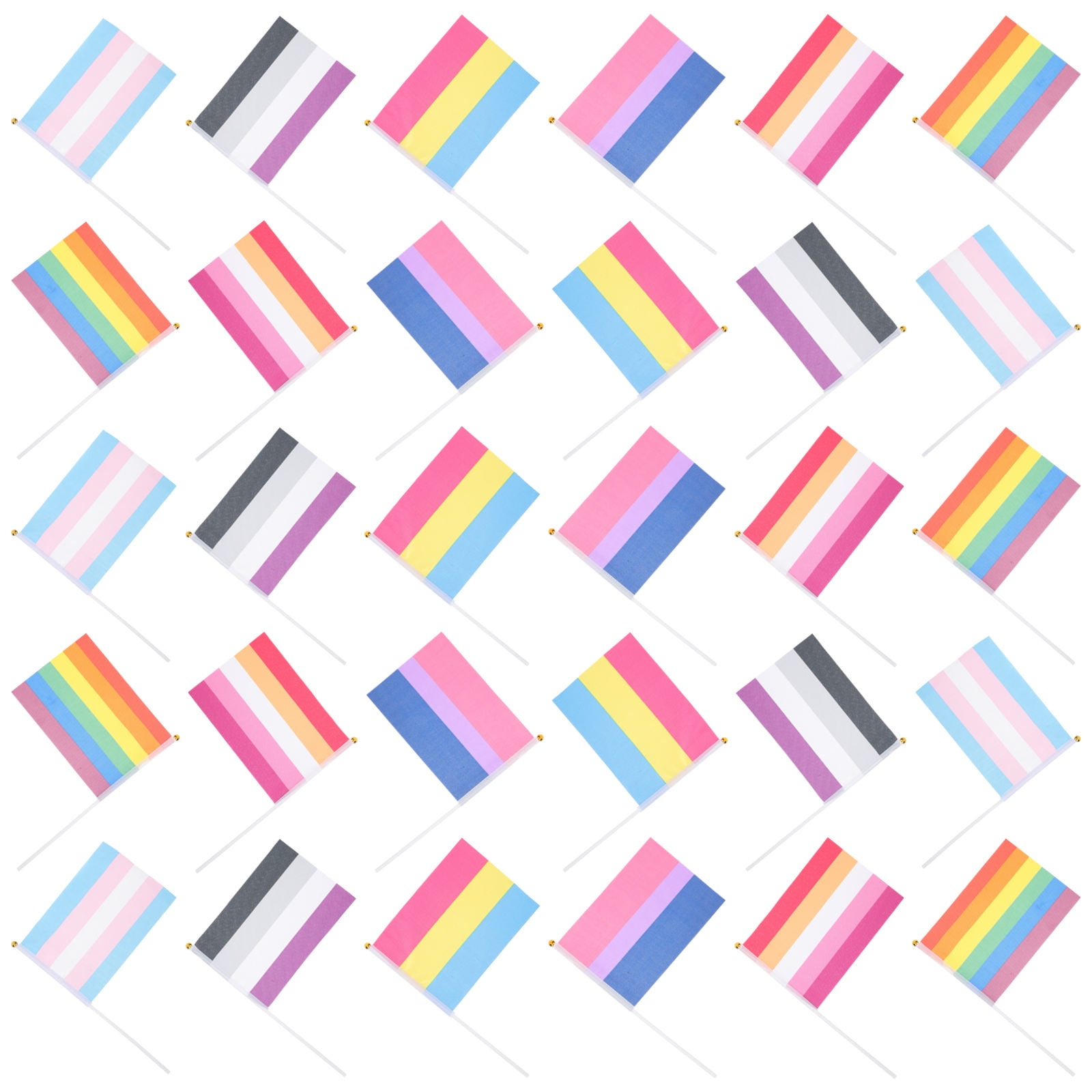 Raindrops 30Pcs Rainbow Flag Pride Bunting Flags Assorted Color for ...