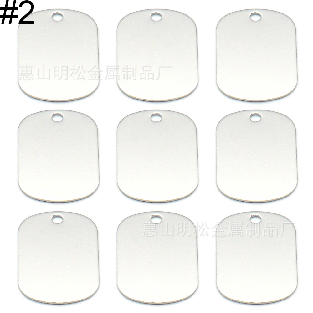 Raindrops 30pcs Engraving Blank Stamping Tag Aluminum Rectangle Blank ...