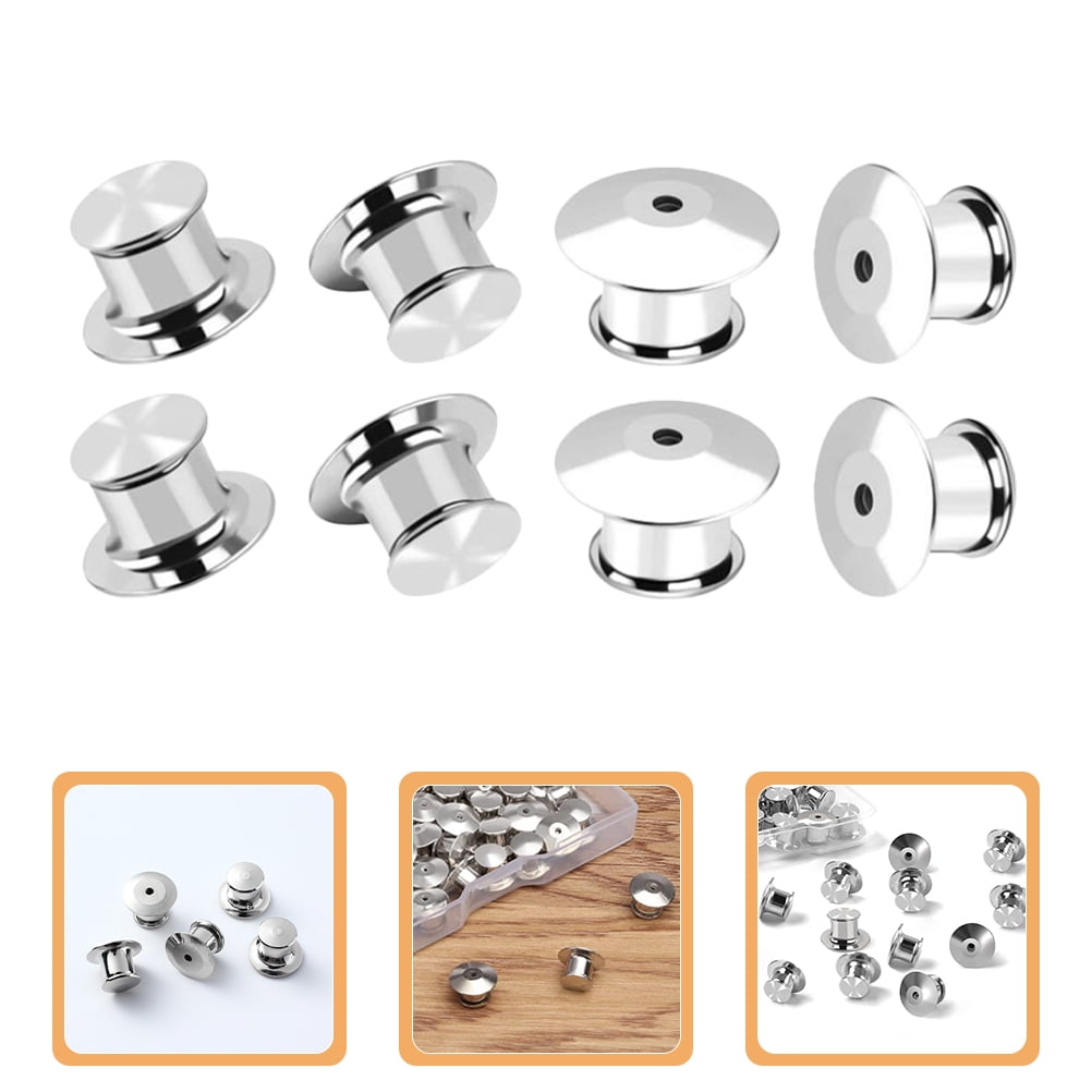 Raindrops 30pcs Locking Pin Backs Metal Pin Keepers Heavy-Duty Locking ...