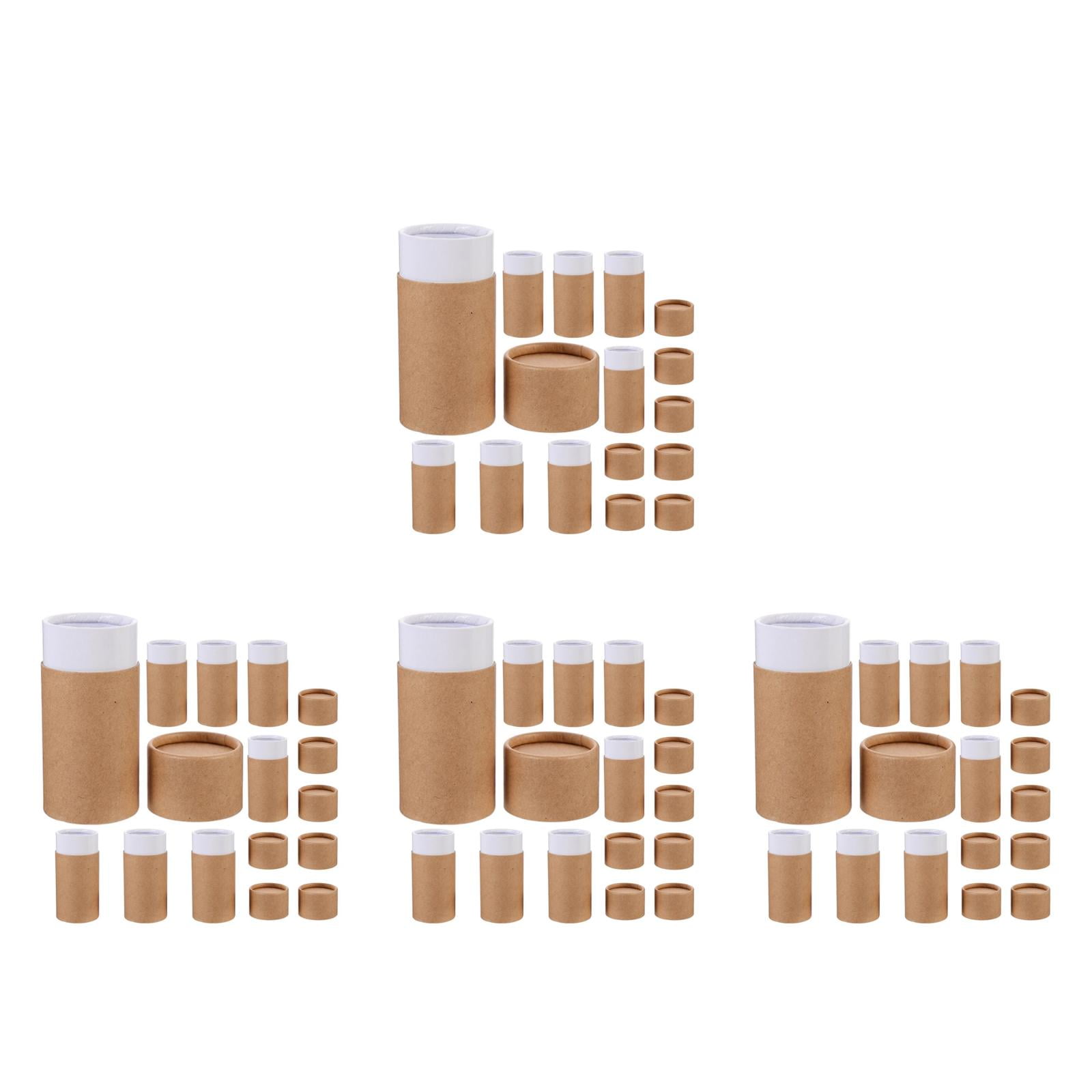 Raindrops 32 pcs Cardboard Tubes with Caps 50ml Small Craft Box Kraft ...