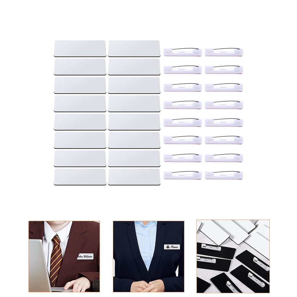 Raindrops 32Pcs Blank Name Tags Name Tags Name Tag With Clip Name Tags ...