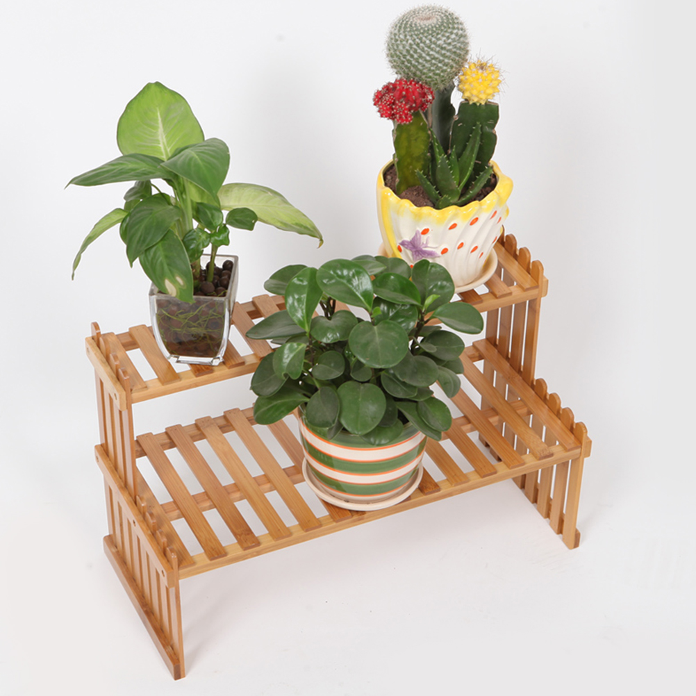 Raindrops 32Pcs Indoor Flower Rack Stair Step Style Wood Flower Holder ...