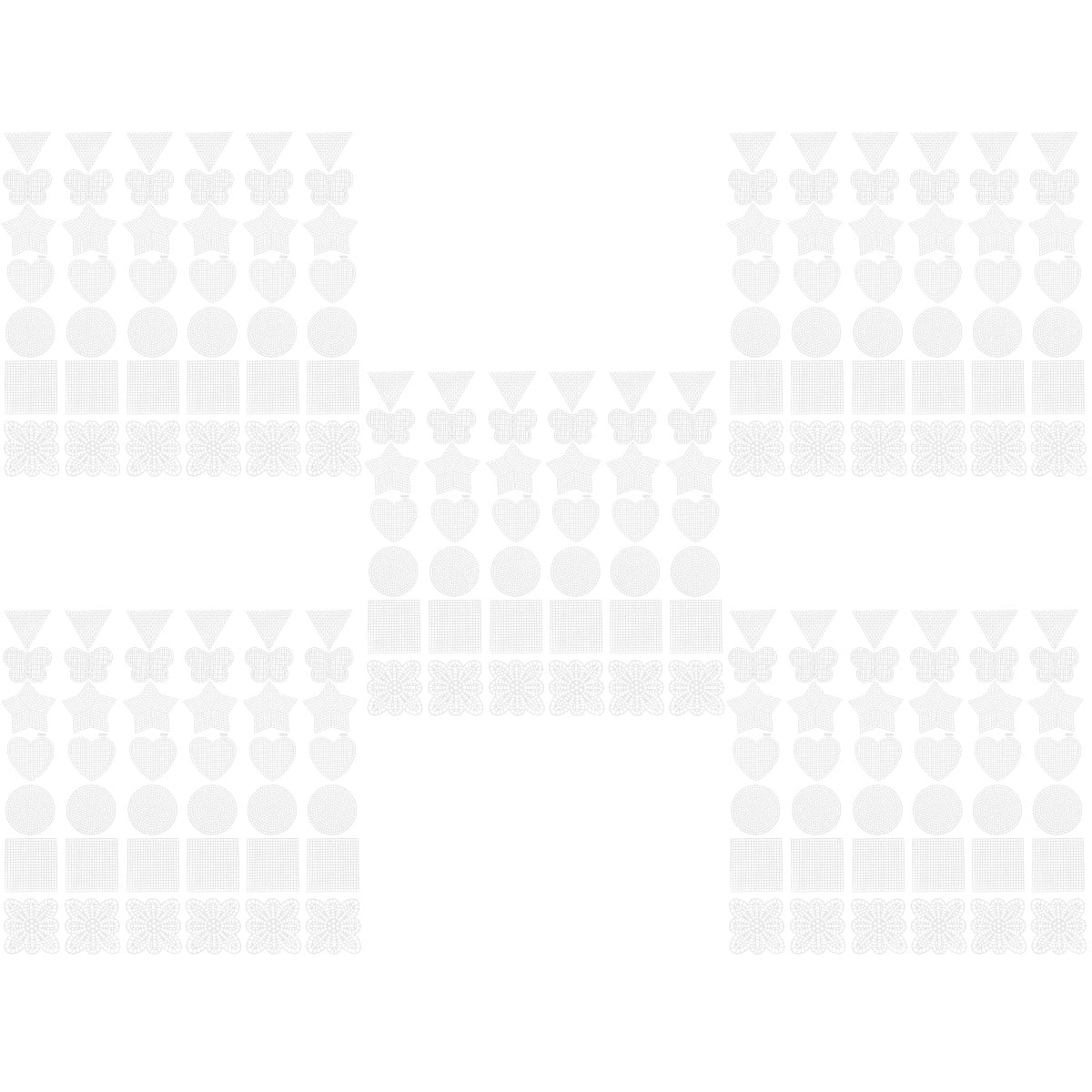 Raindrops 350 Pcs Cross Stitch Mesh Sheet Embroidery Mesh Sheets Cross ...