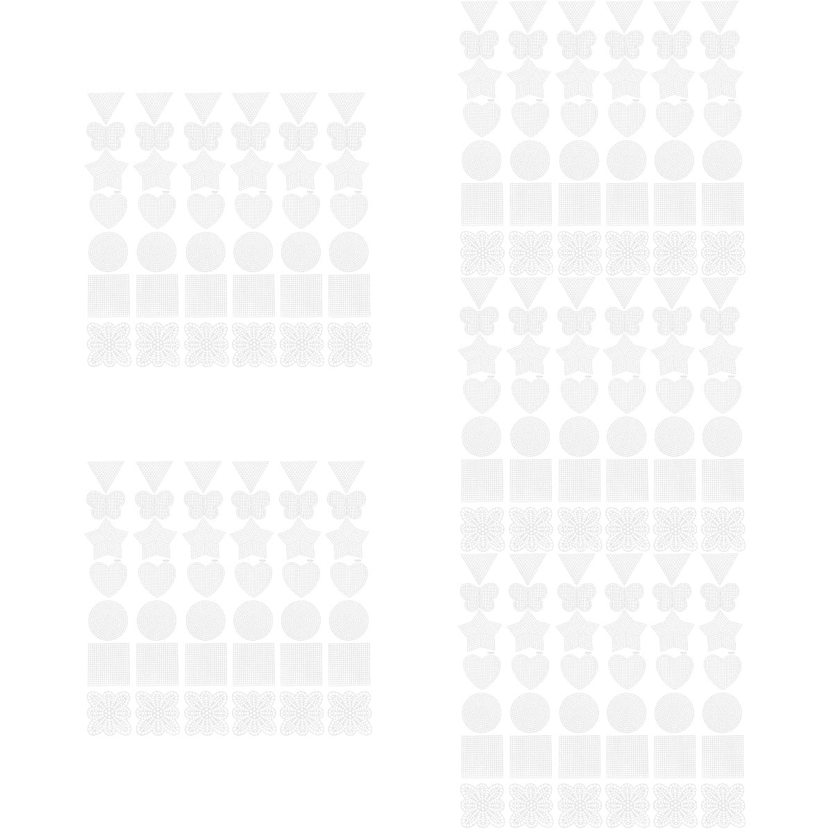 Raindrops 350 Pcs Mesh Canvas Sheets Cross Stitch Plastic Canvas ...