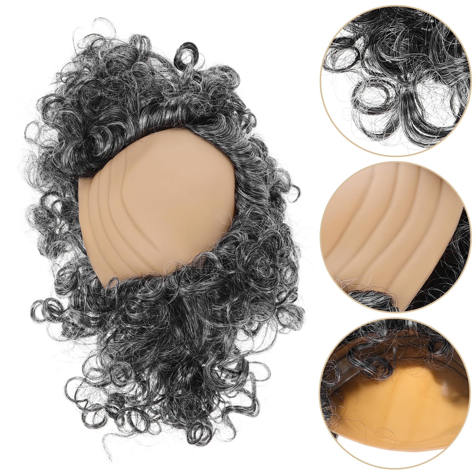 Raindrops 36Pack Bald Caps for Adults with Curly Afro Style for and ...