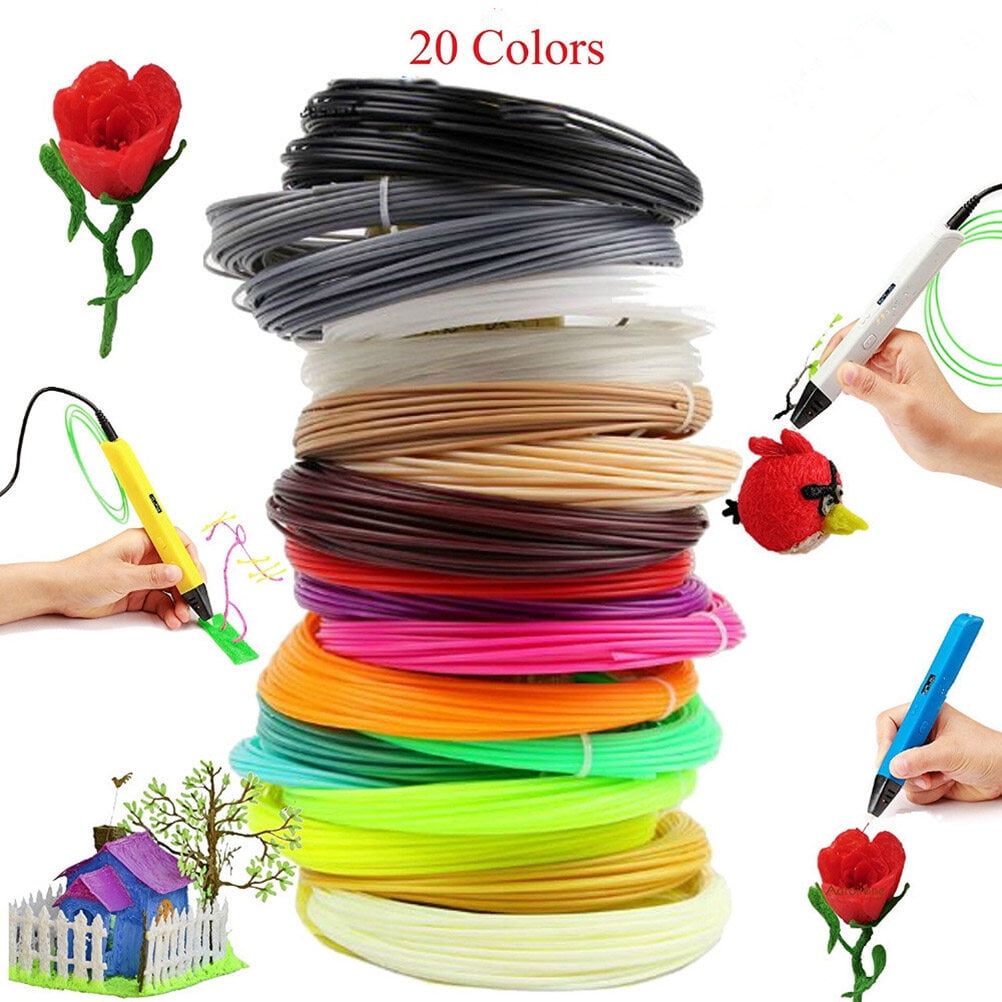 Raindrops 3D Pen Filament Refills 1.75mm ABS 328 Linear 20 Different ...
