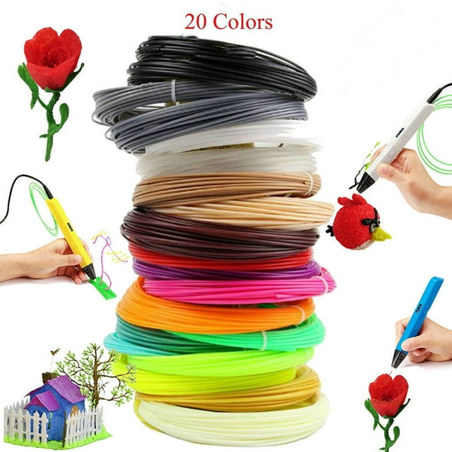 Raindrops 3D Pen Filament Refills 1.75mm ABS 328 Linear 20 Different ...