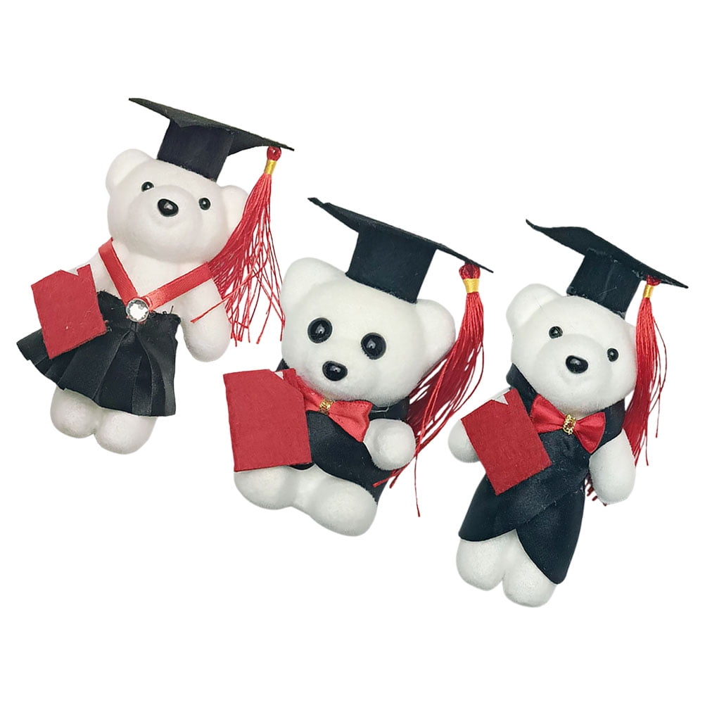 Raindrops 3PCS Graduation Season Gift Cute Cartoon Doctor Bear Plush ...