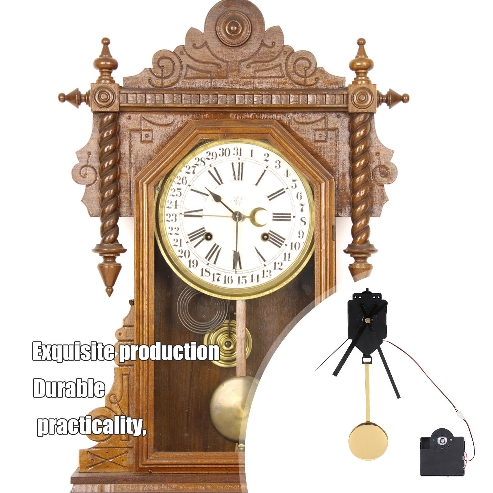 Raindrops 3Pack Clock Movements Quartz Pendulum Clock Movement 5.9x2 ...