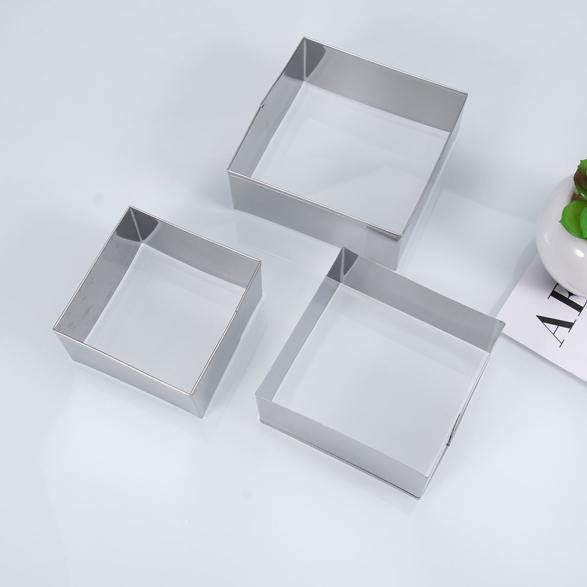 Raindrops 3Pcs Baking Cutter Square Shape for Home Baking and ...