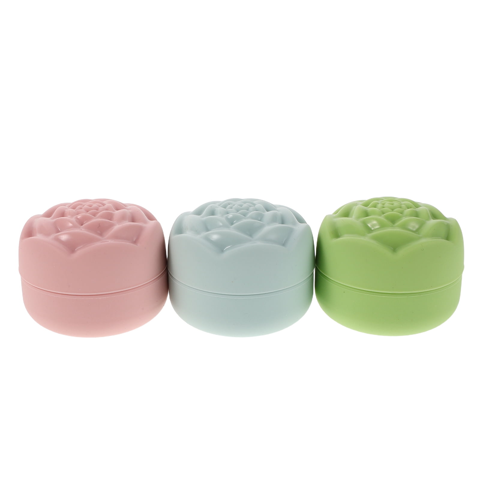 FOMIYES 3-Pack Compact Silicone Travel Makeup Containers Leakproof Rose ...