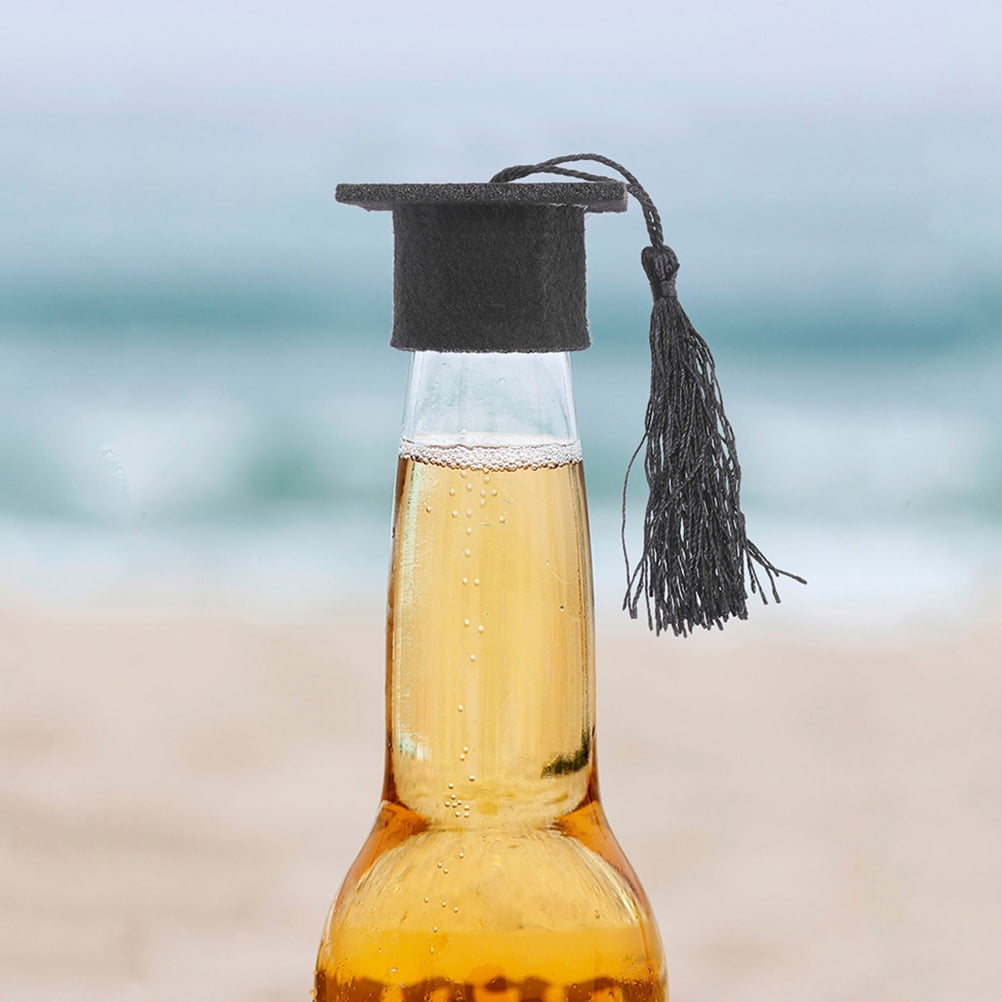 Raindrops 3Pcs Mini Graduation Hat Bottle Caps Hard Felt Decoration for ...