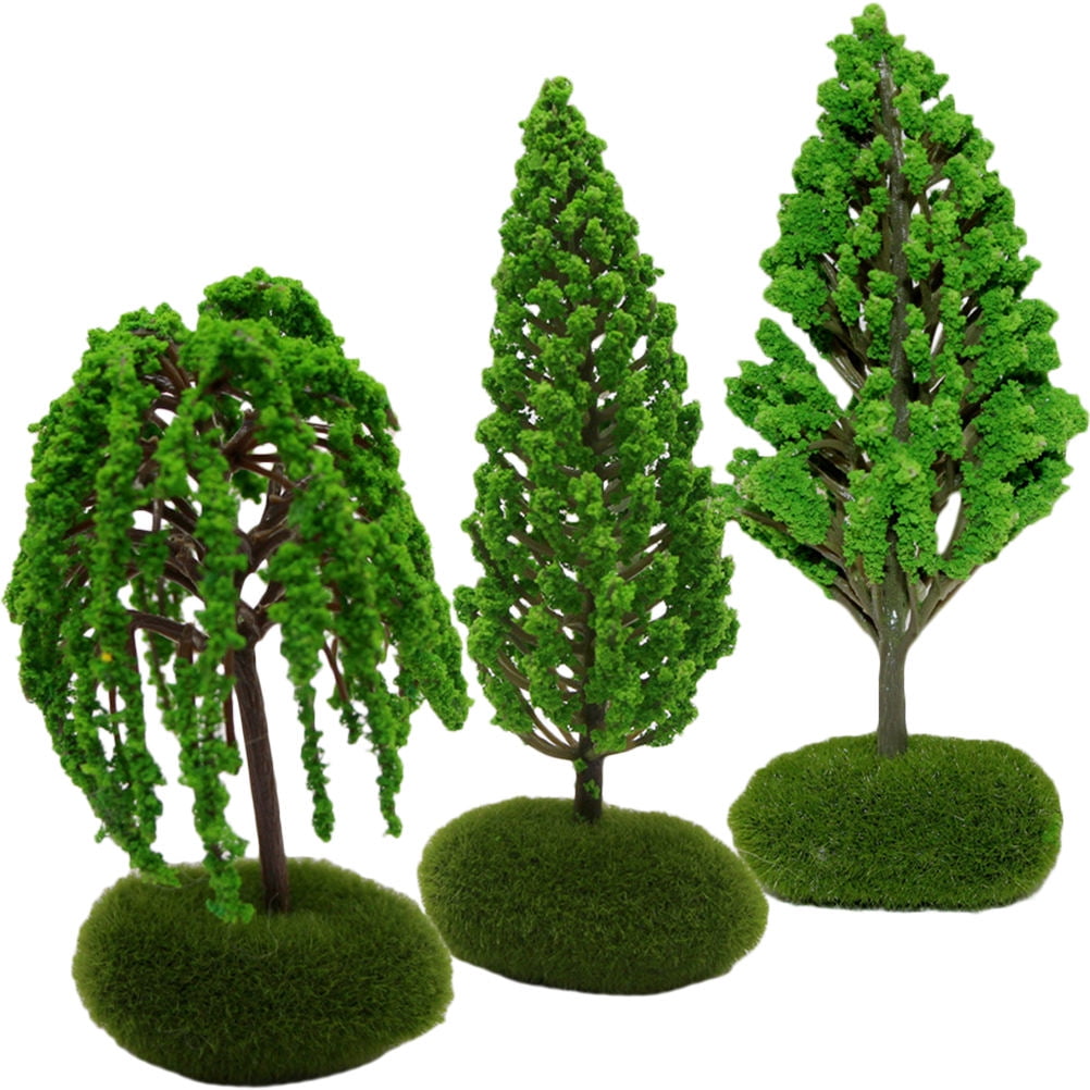 Raindrops Micro Landscape Tree Model Green Plastic 3Pcs - Walmart.com