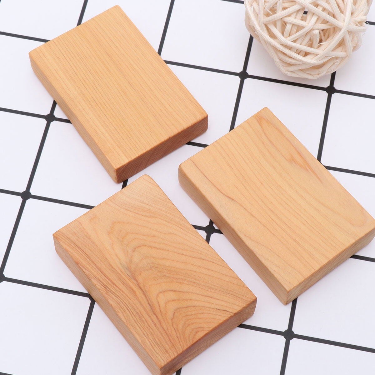 Raindrops 3Pcs Natural Wood Blocks for DIY and Wood Burning Projects ...