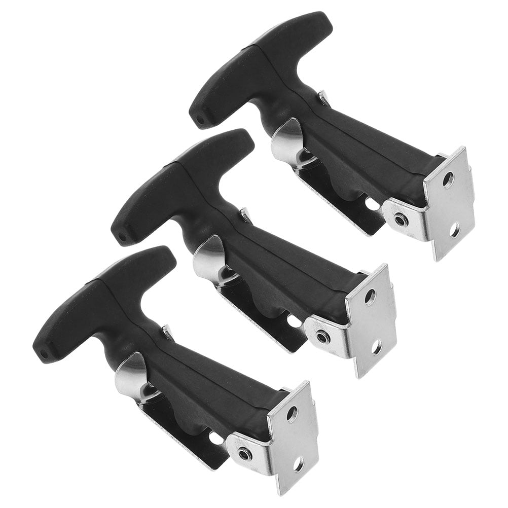 Raindrops 3Pcs T Handle Toolbox Latch Black Rubber And Stainless Steel ...