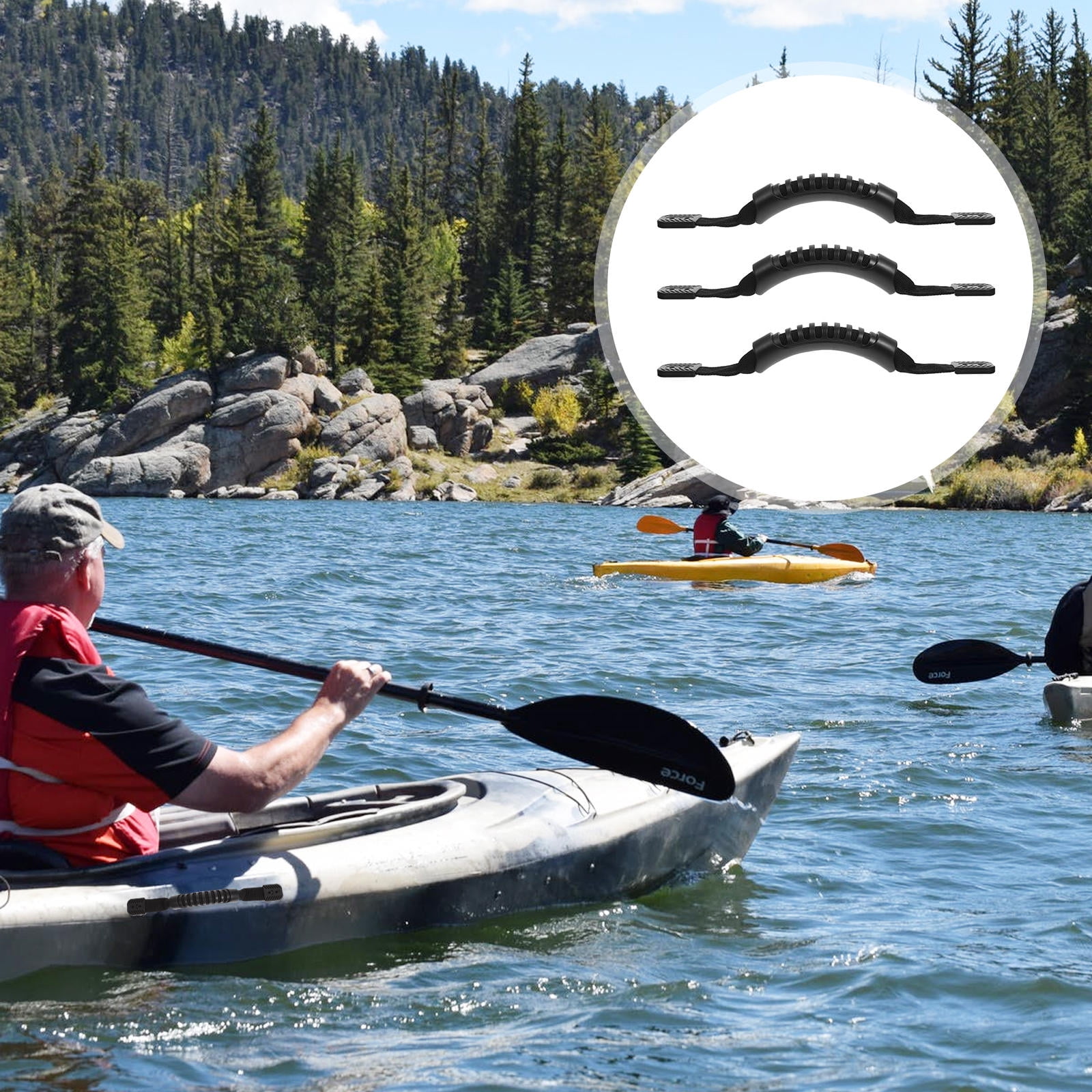 Raindrops 3Pcs TPR Plastic Kayak Pull Handle for Outdoor Water ...