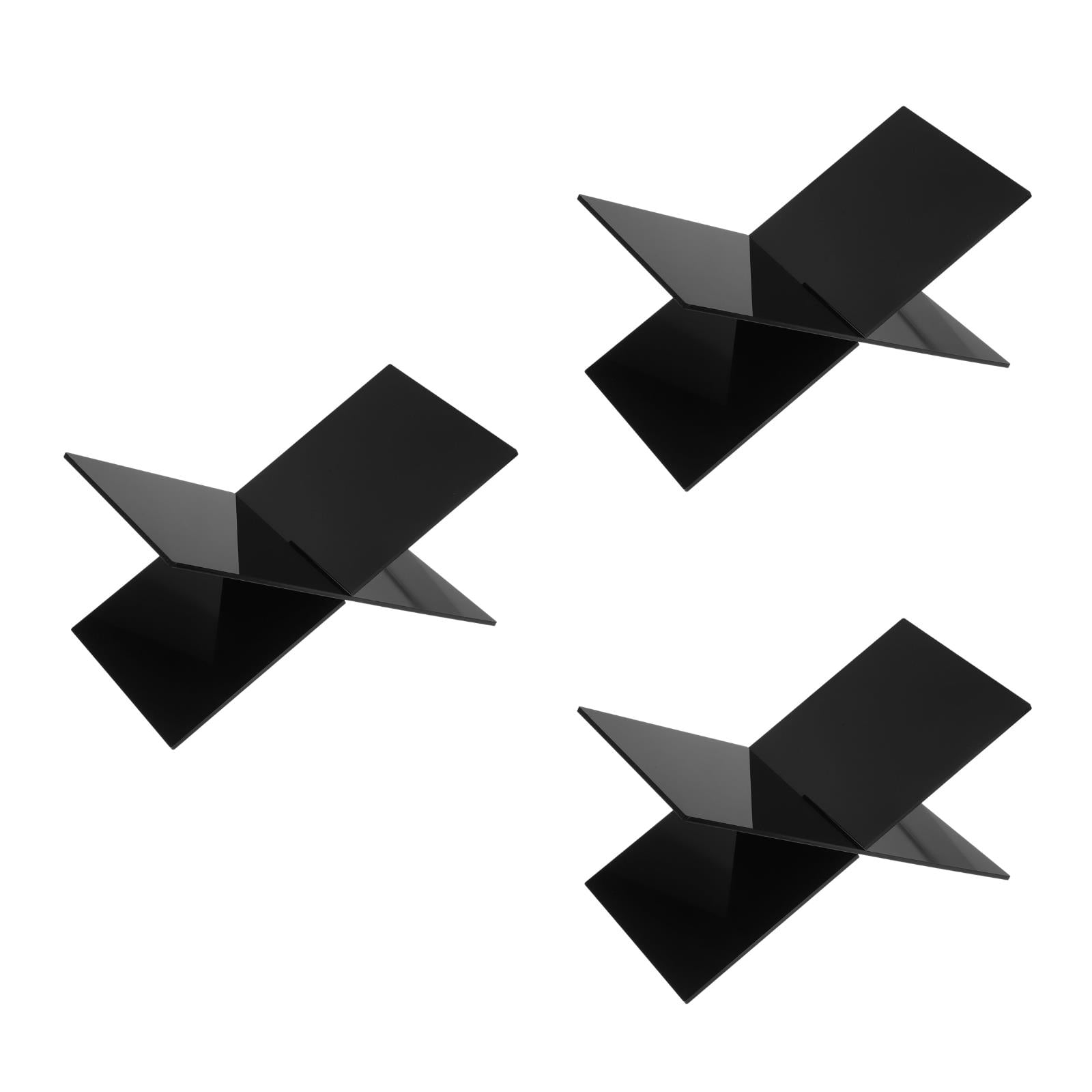 Raindrops OUNONA 3pcs Acrylic X Shaped Book Stand Clear Bracket for ...