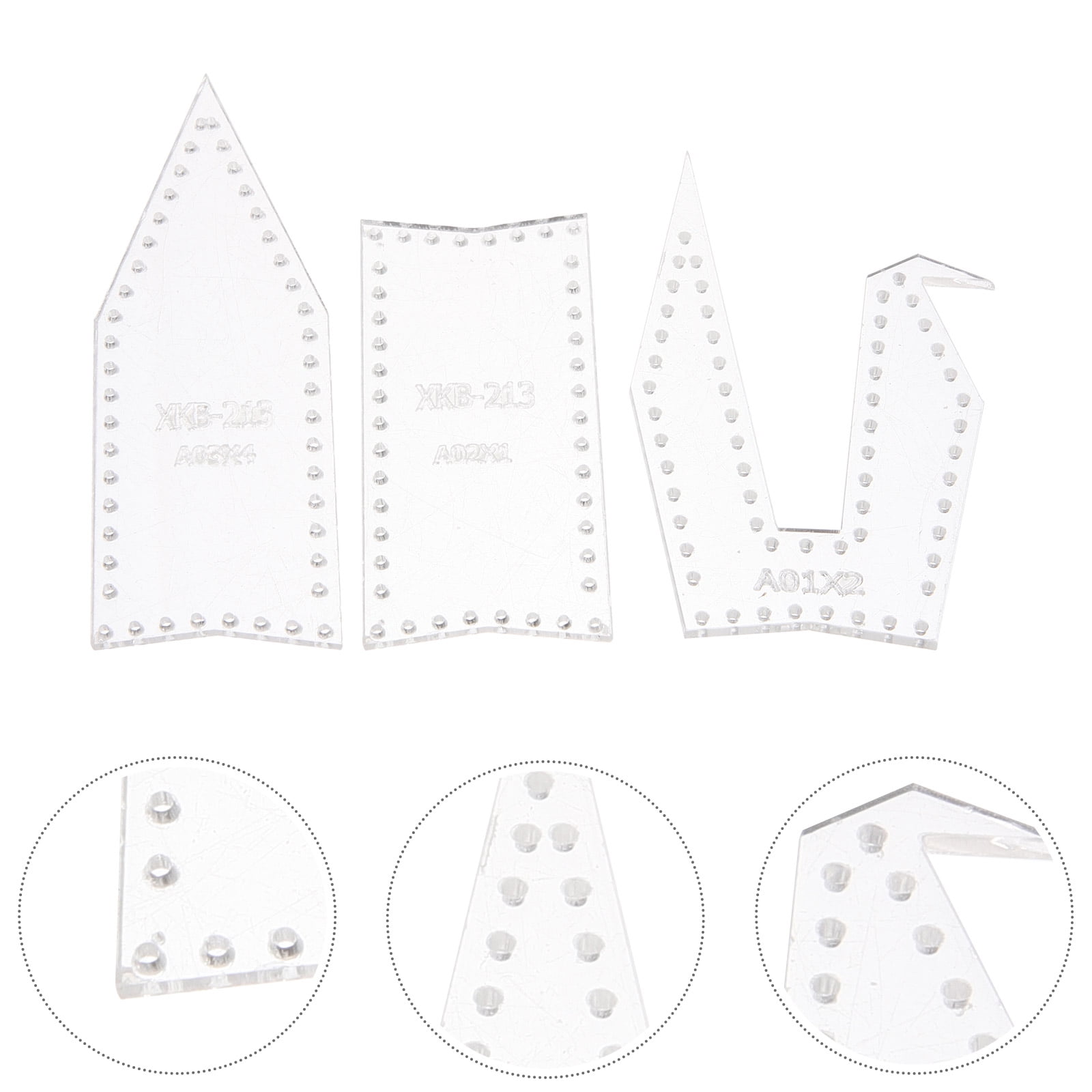 Raindrops 3pcs Acrylic Stencils for Diy Keychain Leather Keychain ...