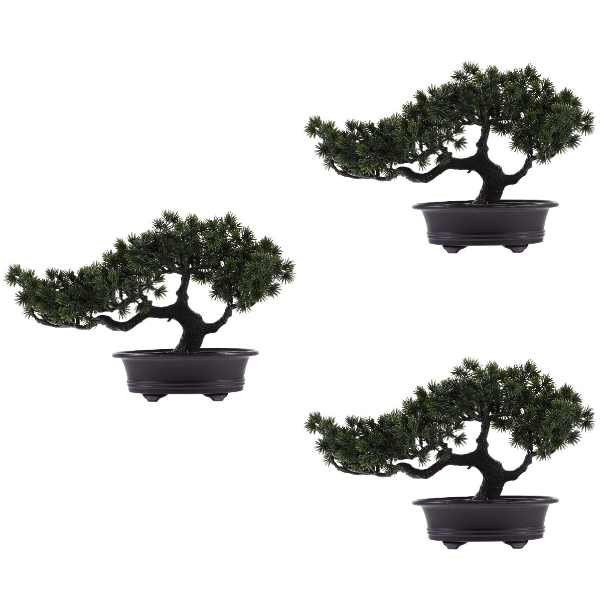 Raindrops 3pcs Artificial Bonsai Tree Fake Plant Bonsai Decoration Artificial Plant Potted Faux ...