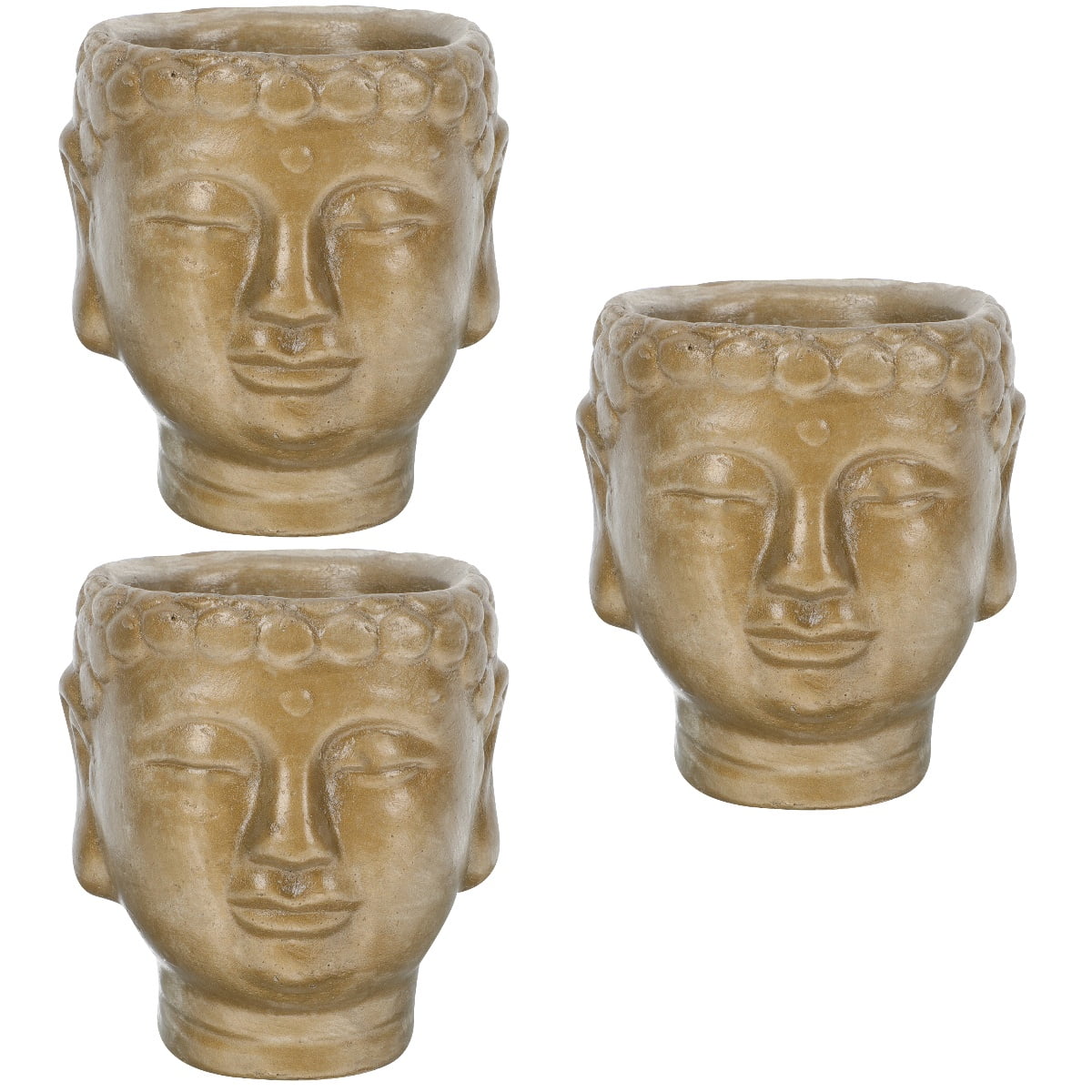 Raindrops 3pcs Buddha Planter Mini Buddha Storage Holder Cement ...
