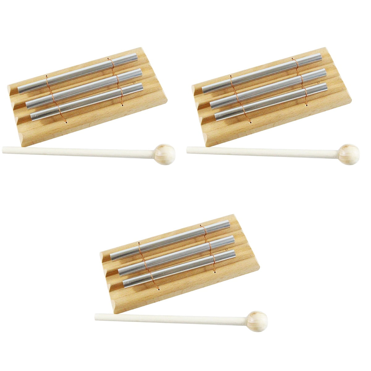 Raindrops 3pcs Children Trio Chime Xylophone Percussion Wooden Musical ...