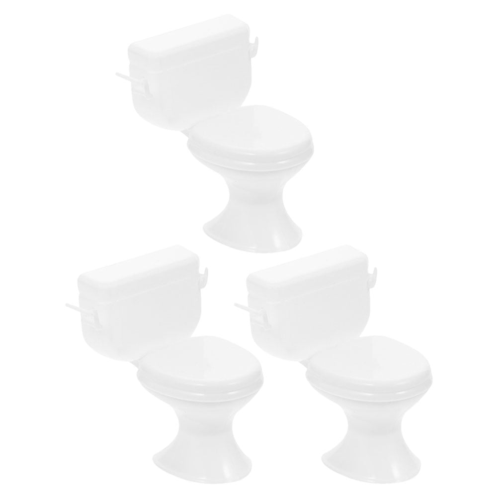 Raindrops 3pcs Dollhouse Decoration And Accessory Of Miniature Toilet ...