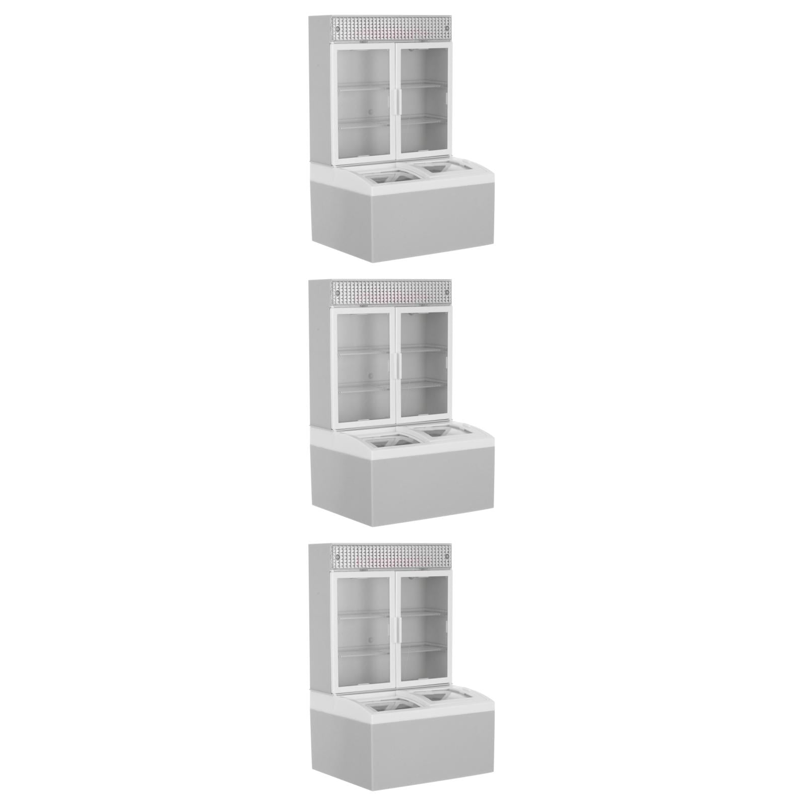 Raindrops 3pcs Dollhouse Furniture Toy Mini Plastic Refrigerator Model ...