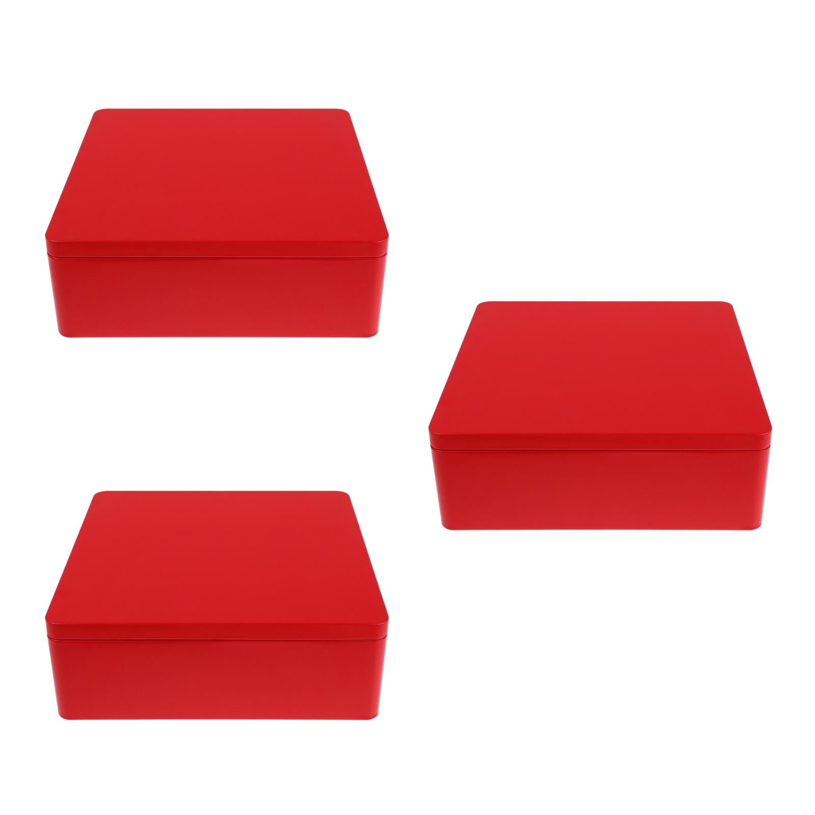 Raindrops 3pcs Empty Square Metal tea cake box Iron Storage Container ...