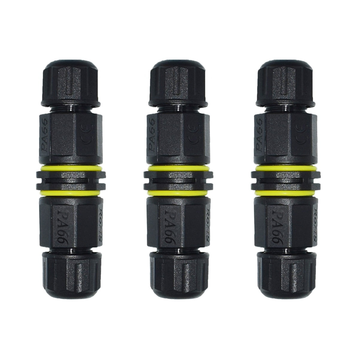 Raindrops 3pcs IP68 Waterproof Connector 3 Pin 2 Way Cable Terminal ...