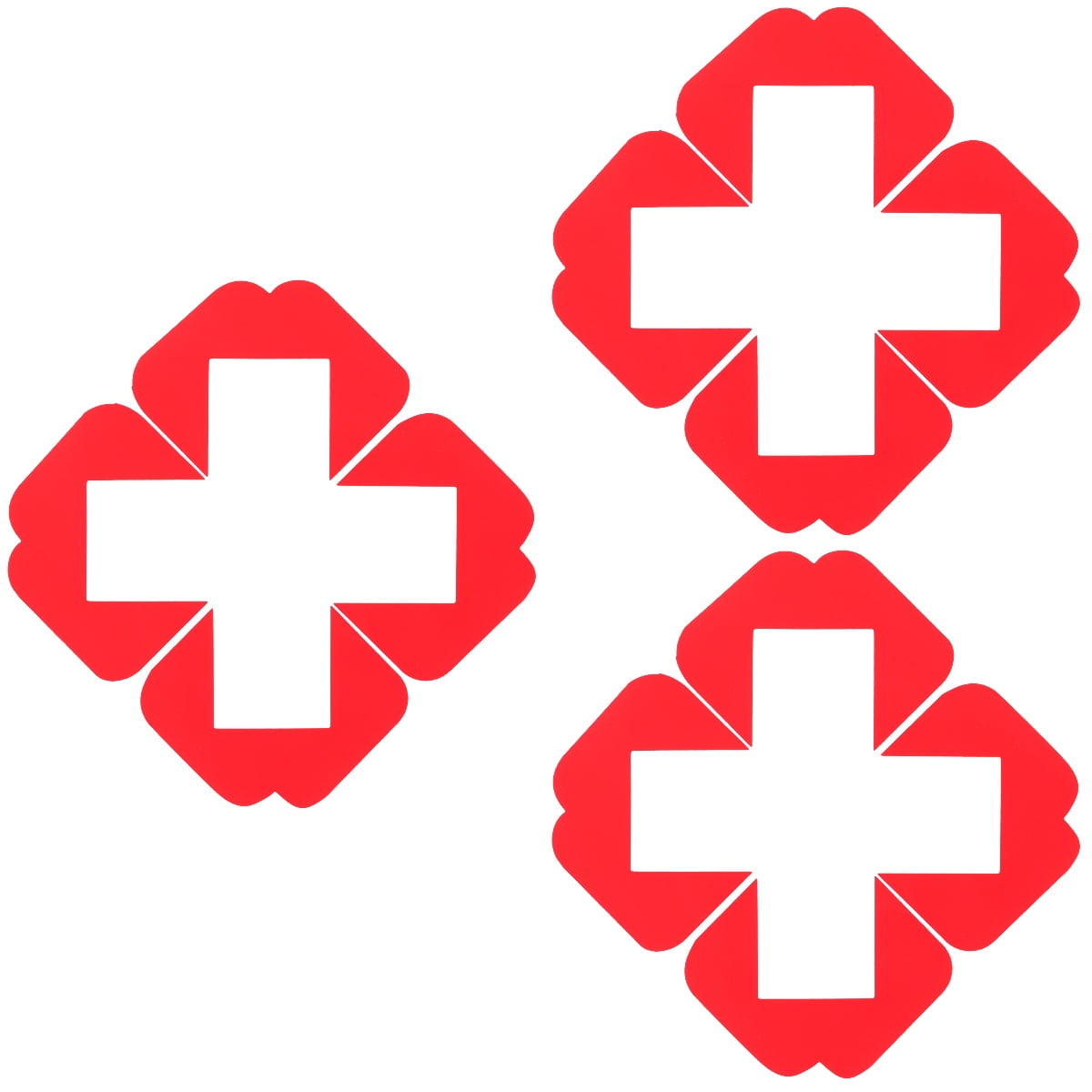 Raindrops 3pcs Medical Emergency Logo Safety Signage Label Hospital ...