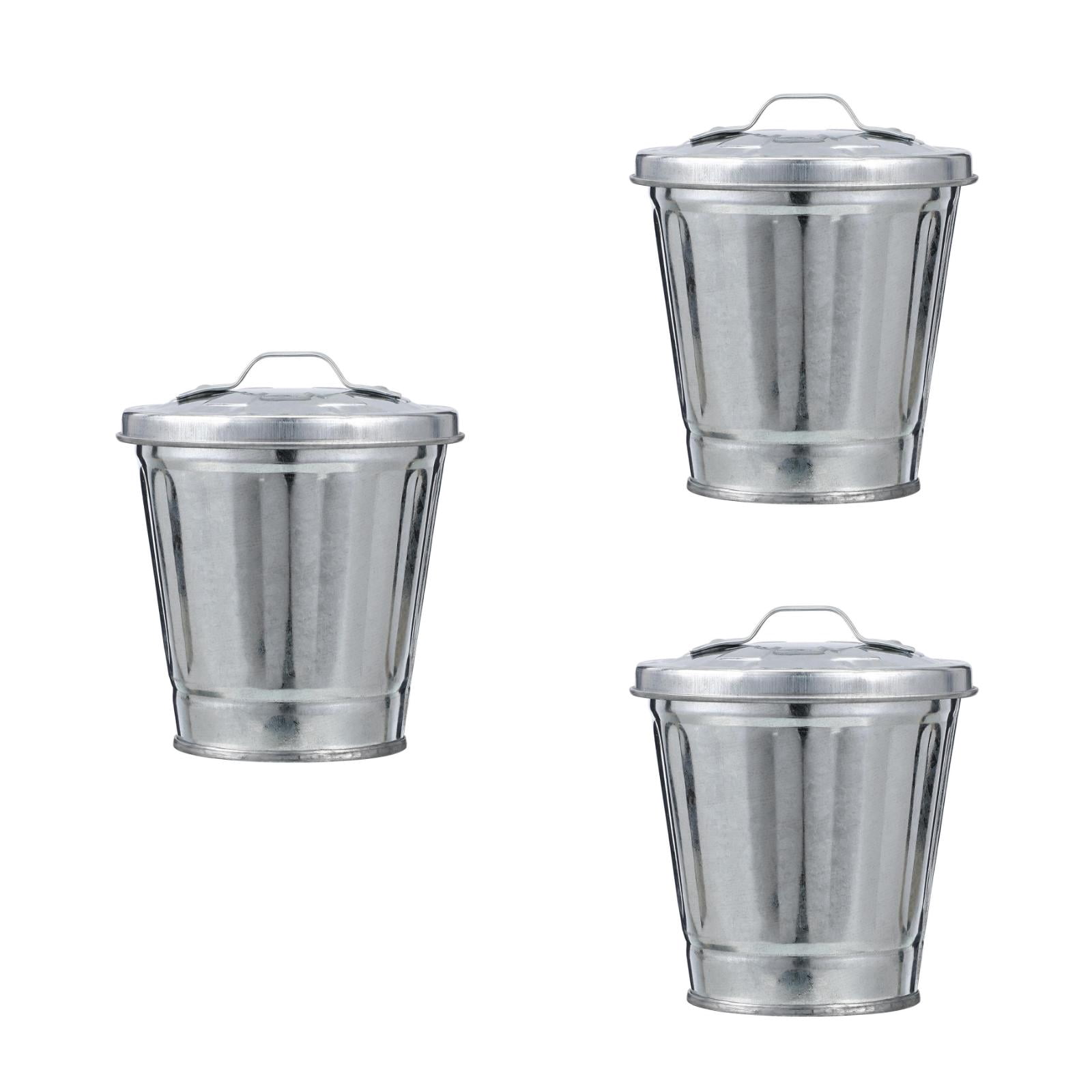 Raindrops 3pcs Metal desktop wastebasket Small Trash Can Garbage Cans ...