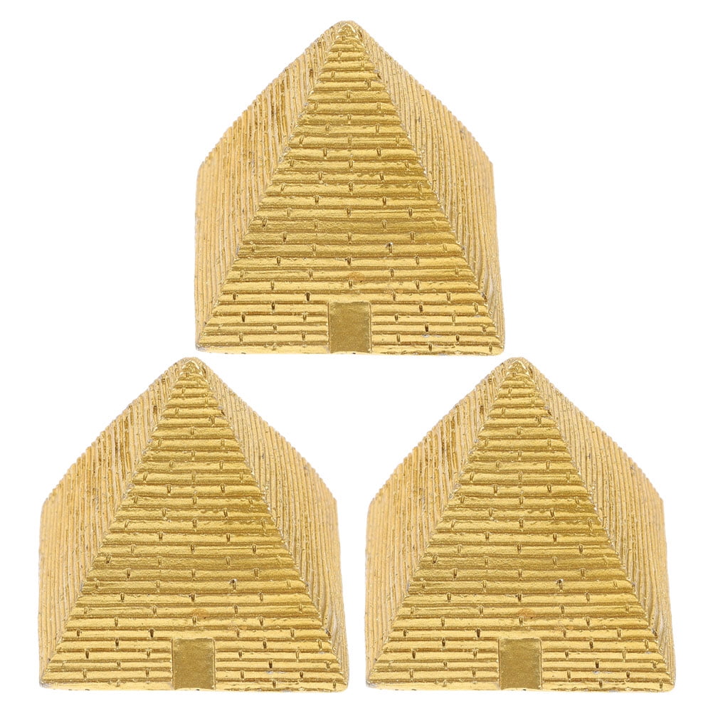 Raindrops 3pcs Mini Resin Pyramid Sculpture Ancient Egypt Sand Table ...