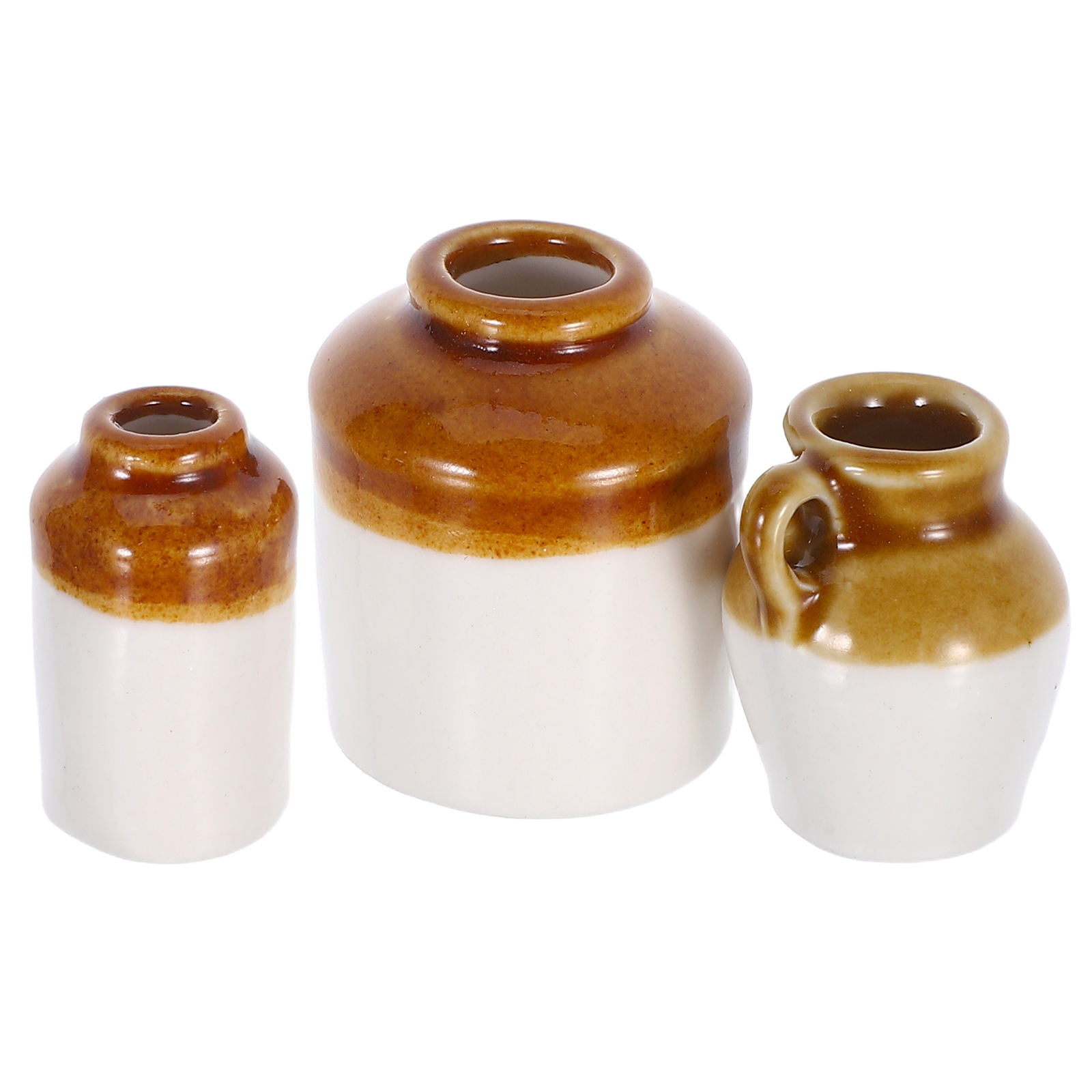 Raindrops 3pcs Miniature Ceramic Flower Pots Vintage Style Tiny ...