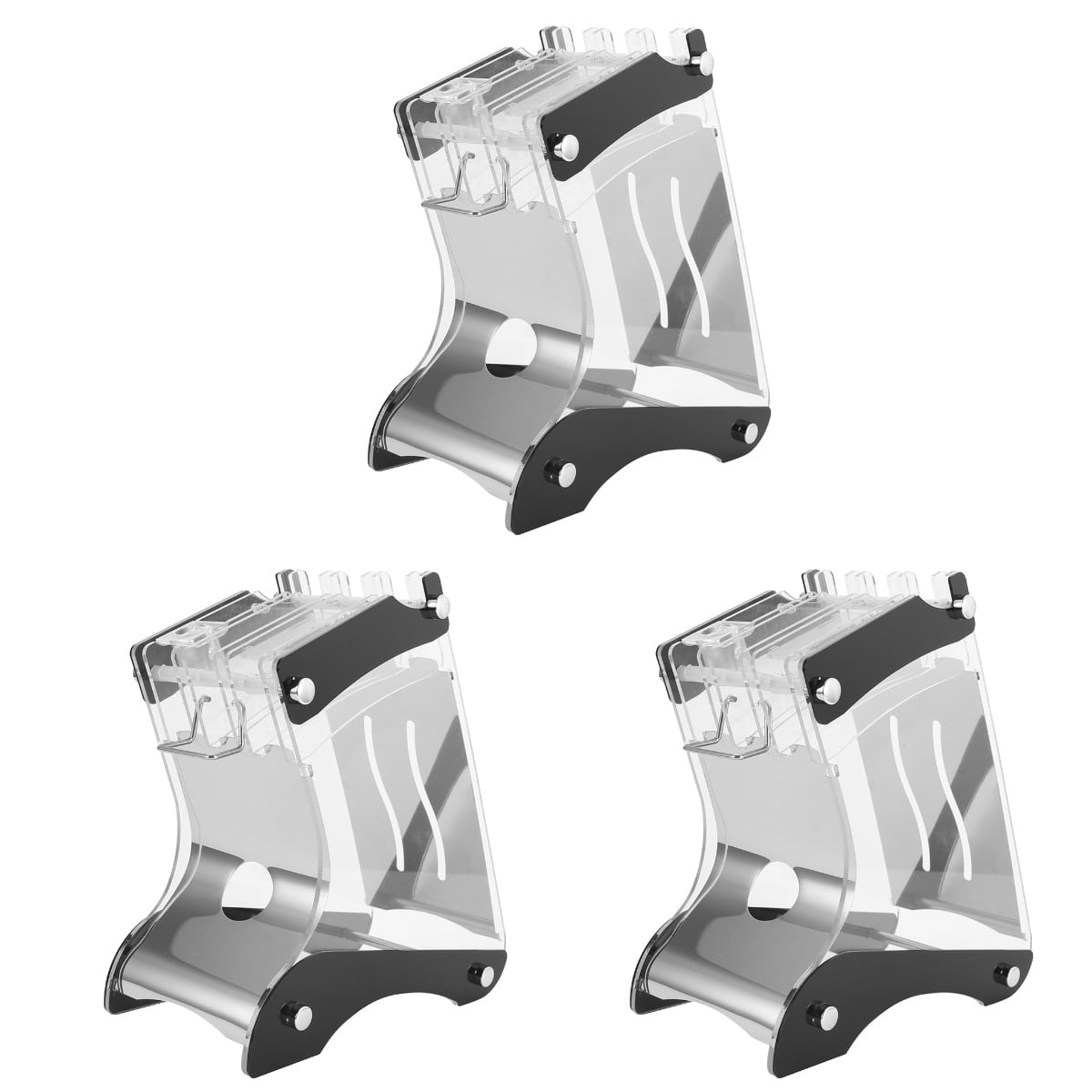 Raindrops 3pcs Multi-Slots Kitchen Block Transparent Acrylic Stainless ...