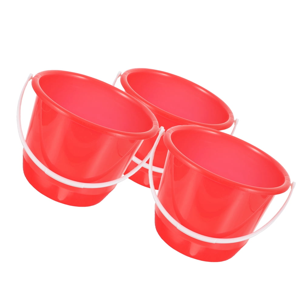 Raindrops 3pcs Multipurpose Red Plastic Buckets for Home and Garden ...
