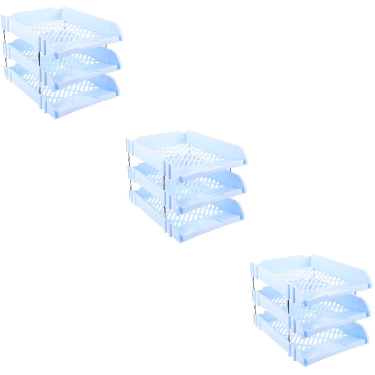 Raindrops 3pcs Paper Letter Tray Desk Organizer 3-tier Document Letter ...