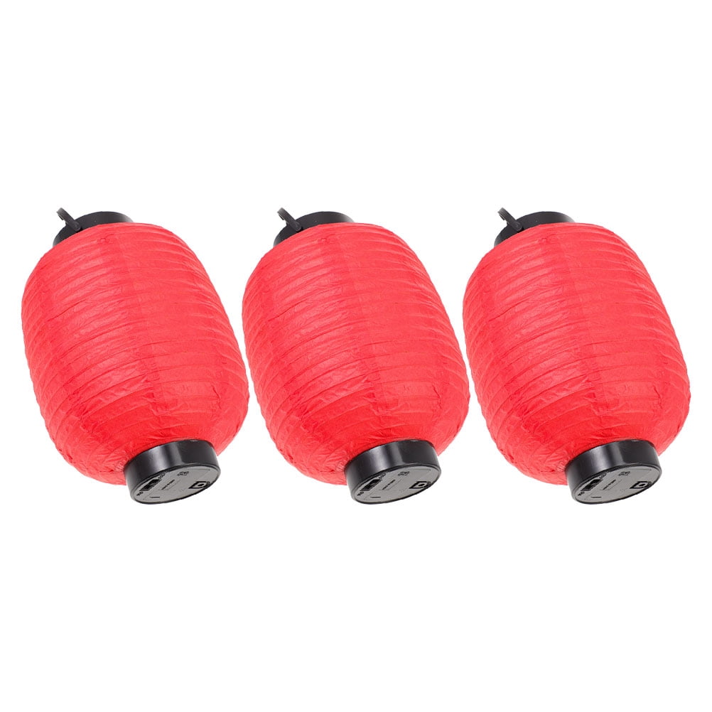Raindrops 3pcs Red Japanese Paper Lanterns Foldable Lanterns Outdoor ...