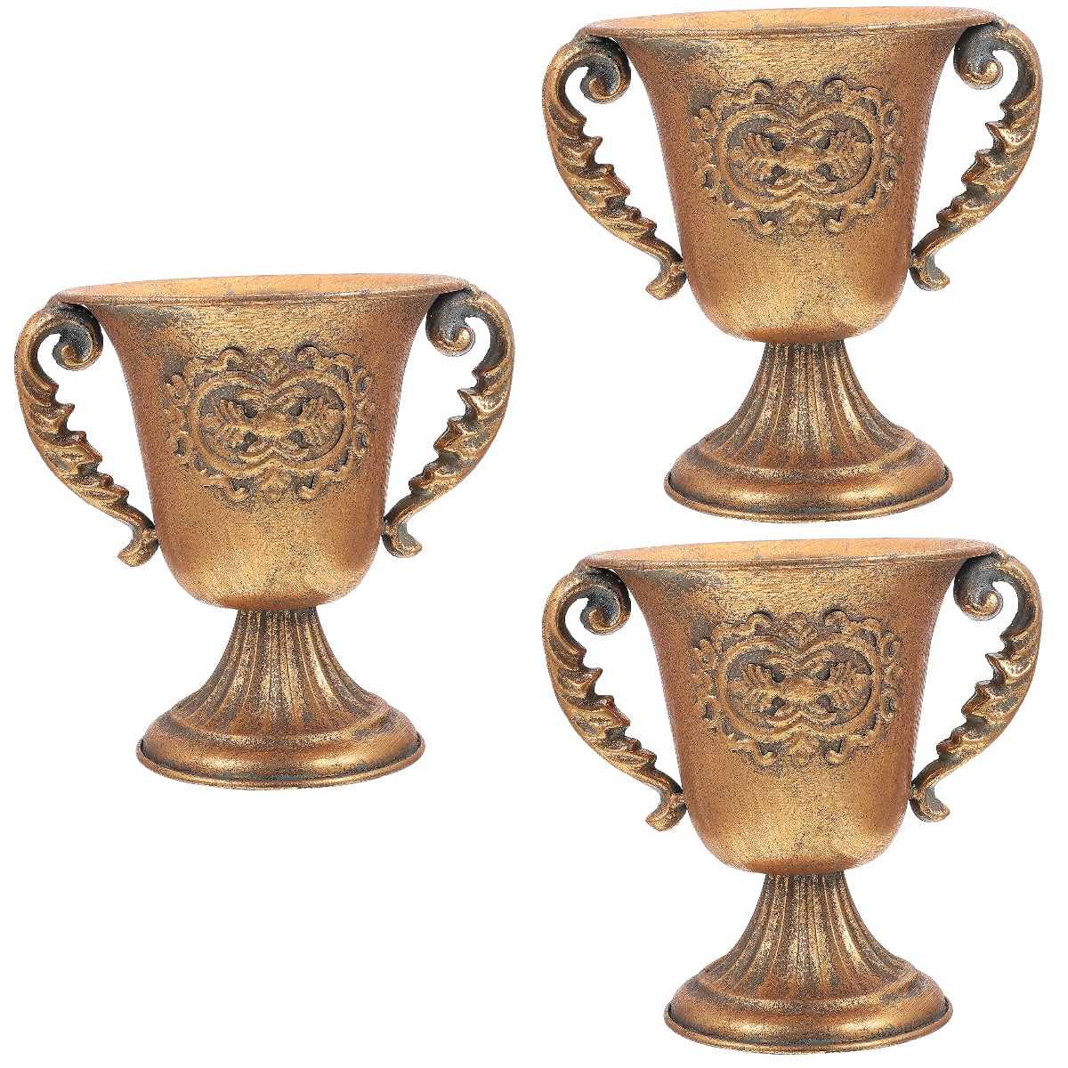 Raindrops 3pcs Retro Trophy Shape Flowerpot Flower Planting Pot Flower ...