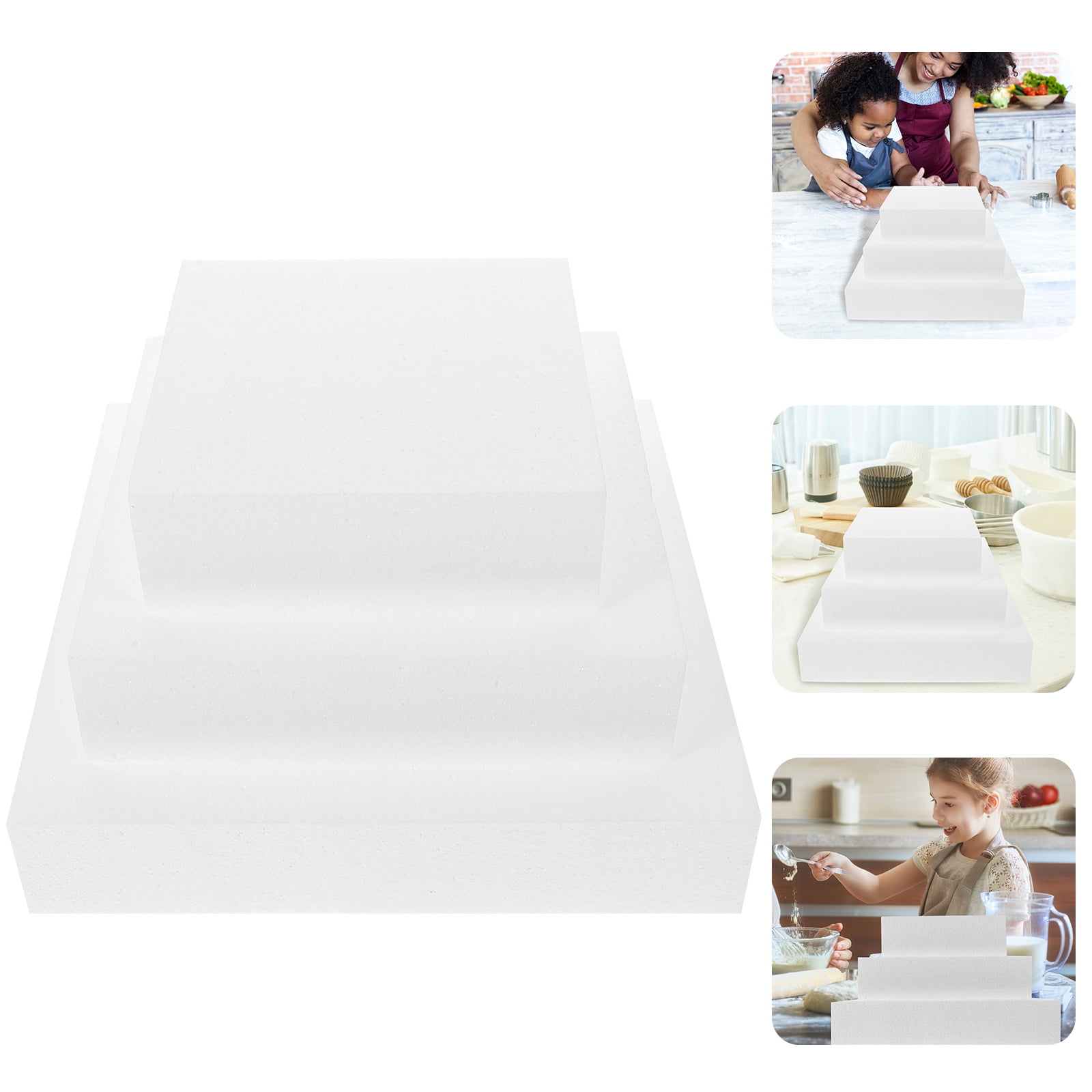 Raindrops 3pcs Simulation Cake Model Plastic for Wedding Cake Dummies ...