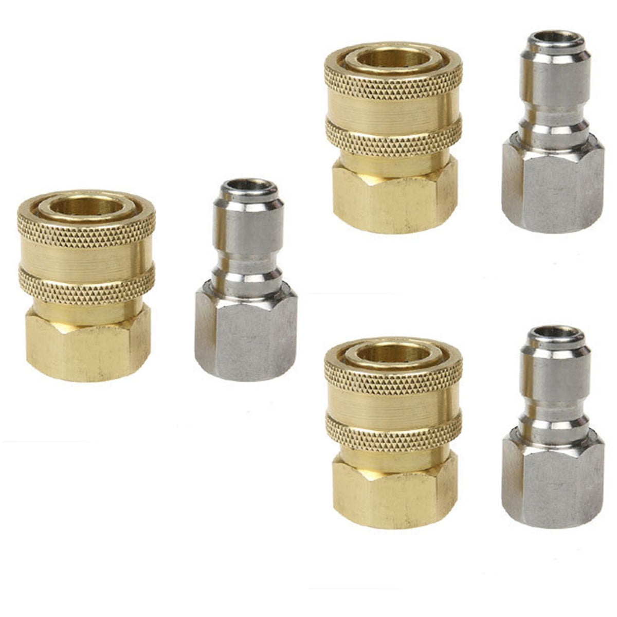 Raindrops 3pcs Solid Brass Quick Coupler Set High Press Connector Fittings 3/8" Plug Female Male ...