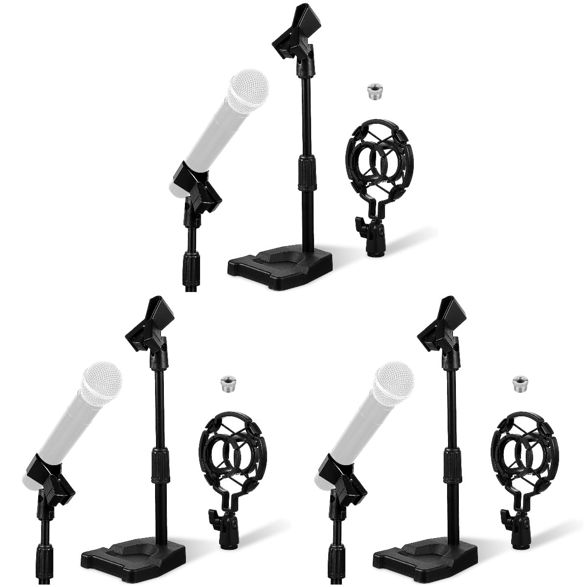 Raindrops 3pcs Table Mic Stand with Weighted Base Adjustable Microphone ...
