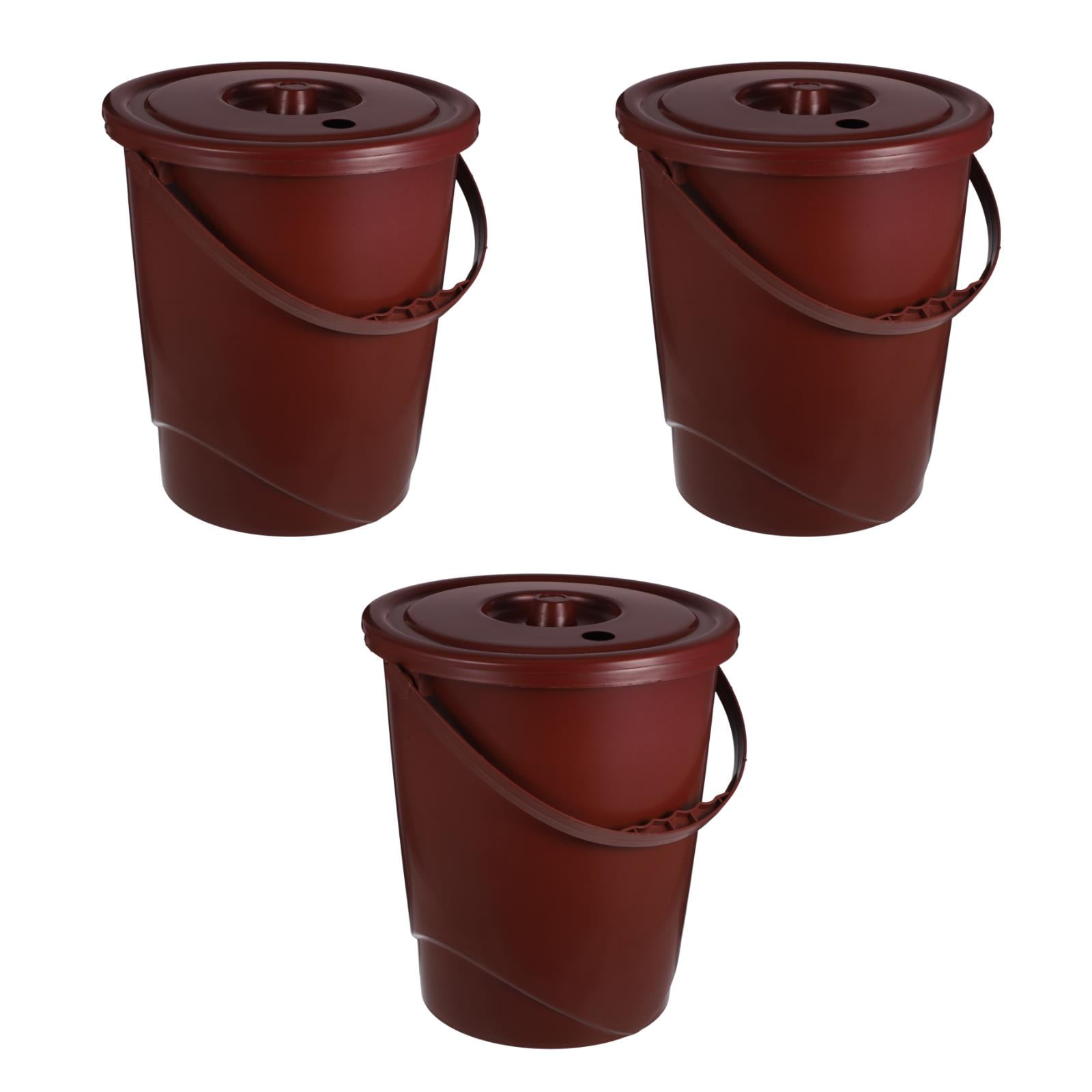Raindrops 3pcs Tea Waste Drainage Container with Flip Lid and Handle 5L ...