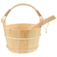 Raindrops 3pcs Wooden Sauna Bucket with Ladle Sauna Accessories Japan ...