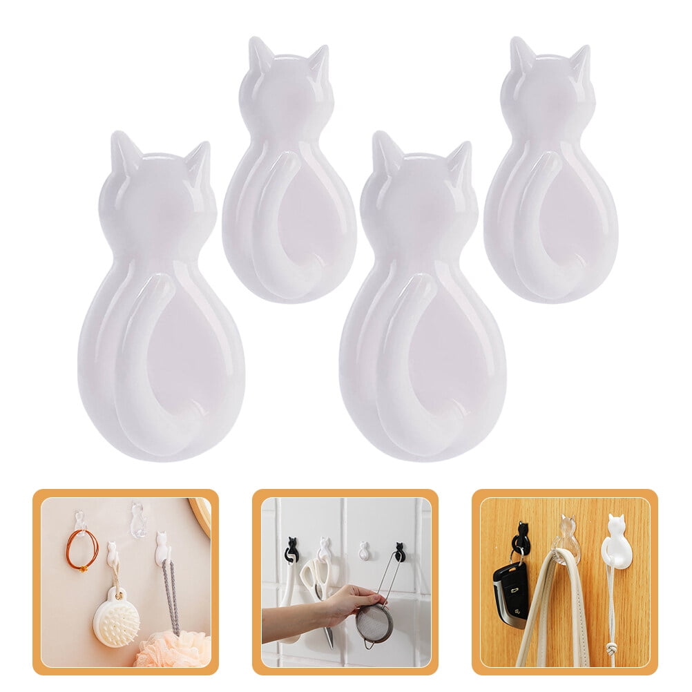 Raindrops 4 PCS Cute Room Decor Cat Tail Hook Door Hooks Modern ...