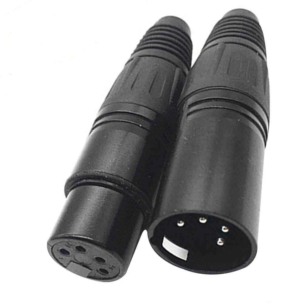 Raindrops 4 PCS XLR Connector 4 XLR Audio Socket Cable Plug Microphone ...