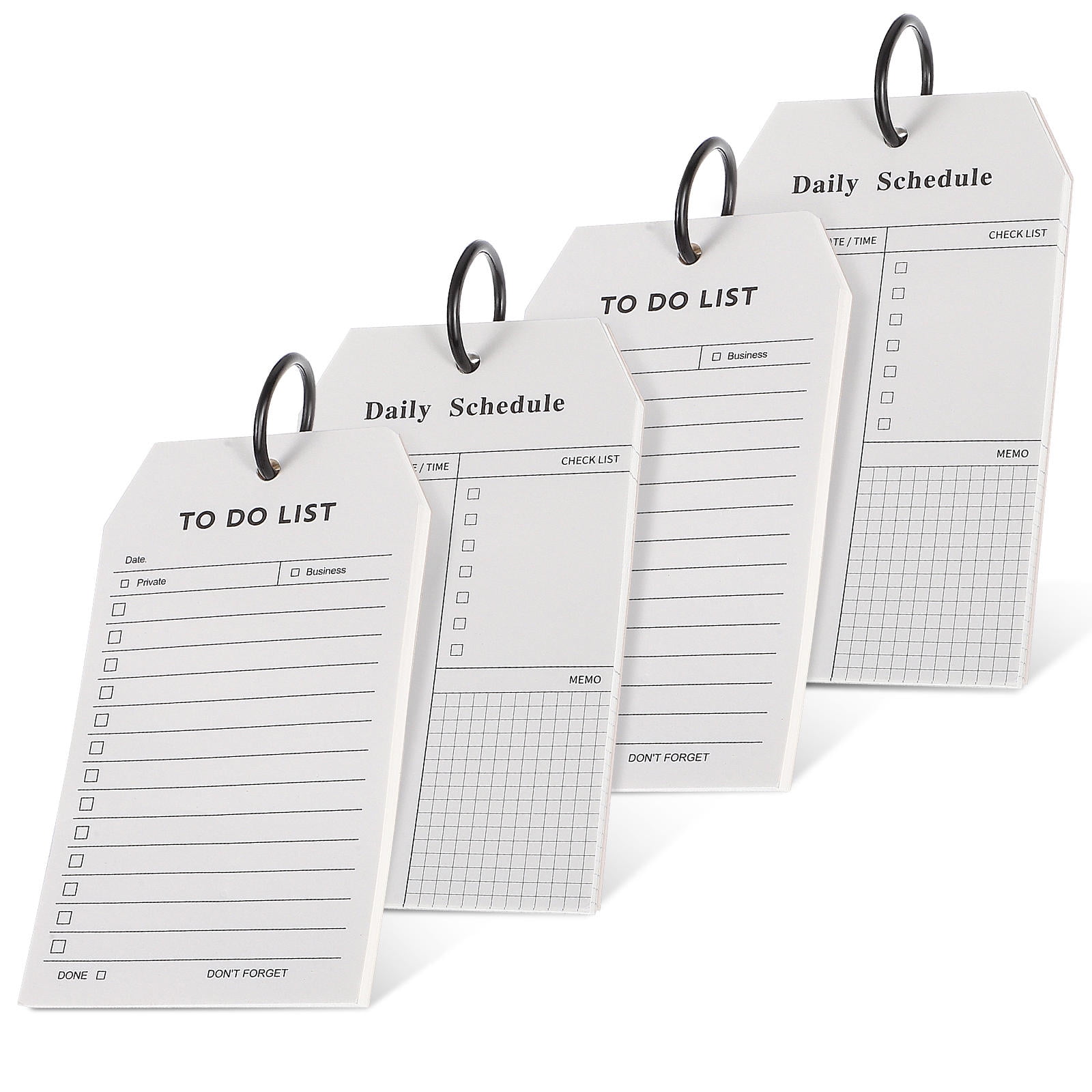 Raindrops 4 Packs Schedule Day Planner Budget List Notebooks for Work ...
