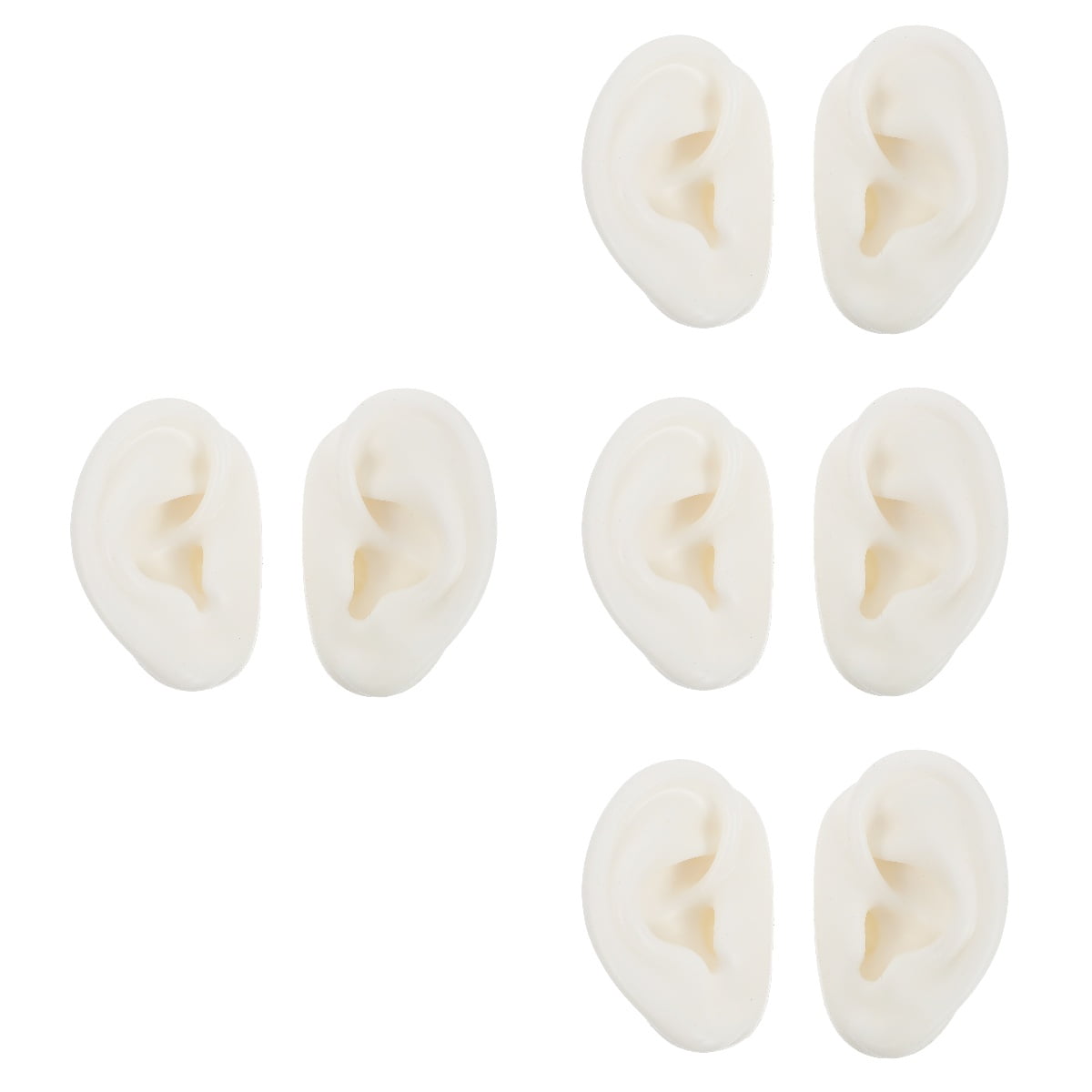 Raindrops 4 Pairs Silicone Ear Model Reusable Silicone Flexible Model ...